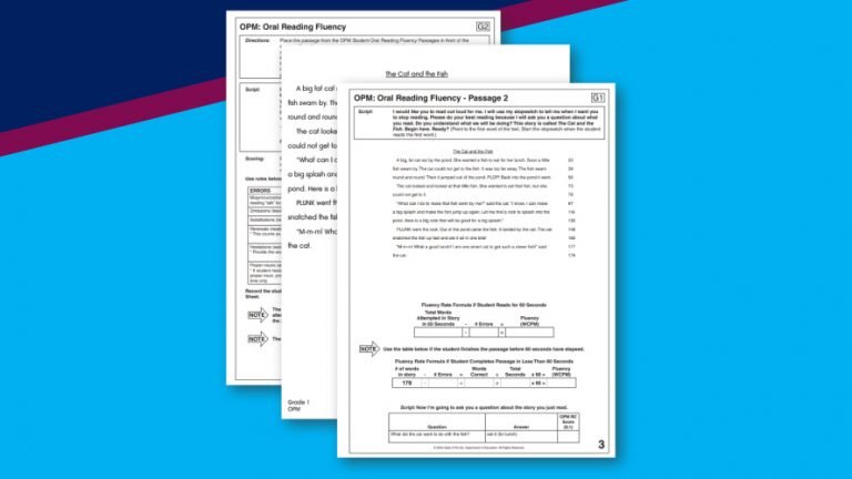 Oral Reading Fluency Assessment - Spiral Warmups