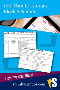 120 Minute Literacy Block Schedule - FREE DOWNLOADS
